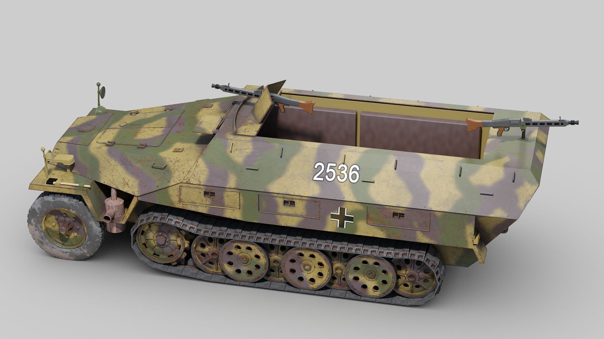 3D Hanomag Camo Model - TurboSquid 1980282