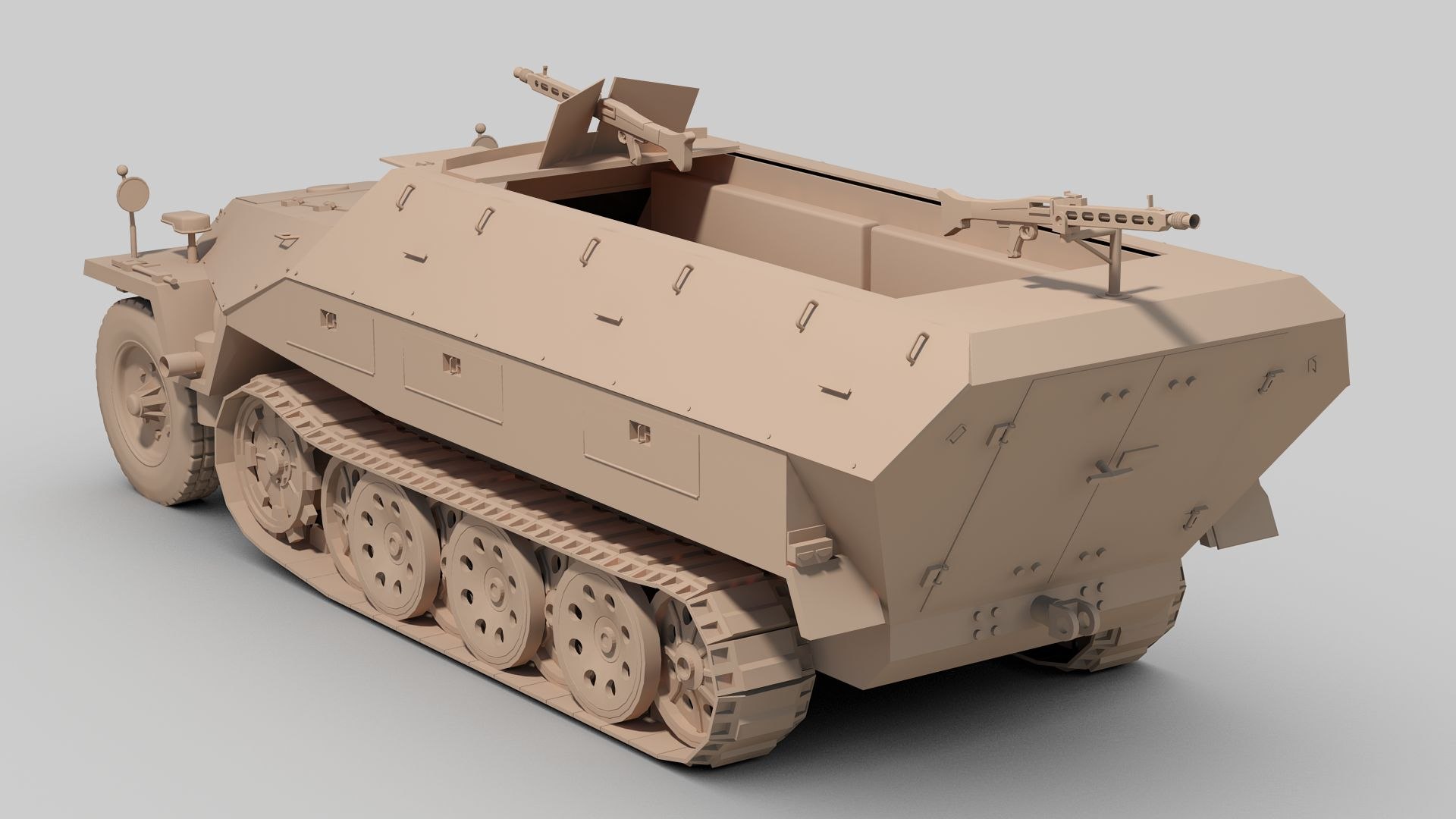 3D Hanomag Camo Model - TurboSquid 1980282