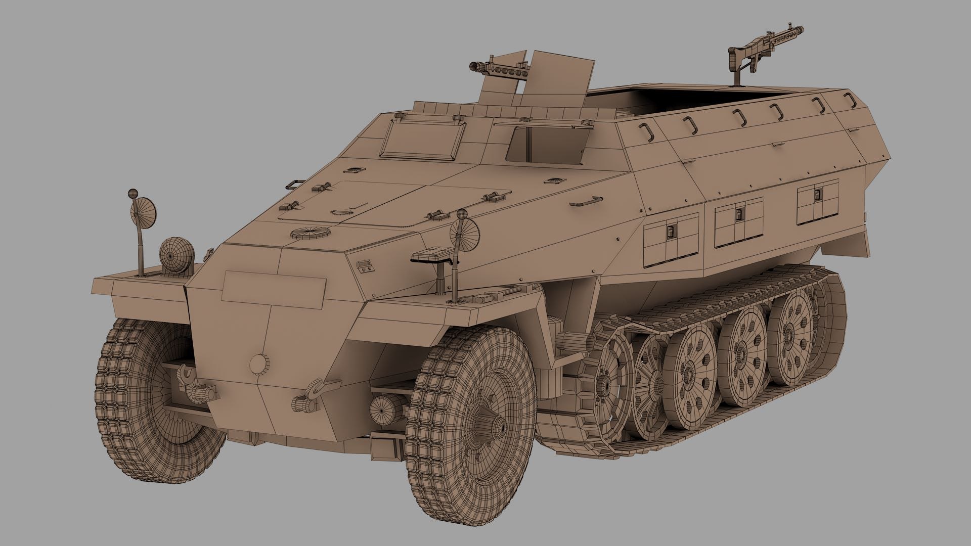 3D Hanomag Camo Model - TurboSquid 1980282