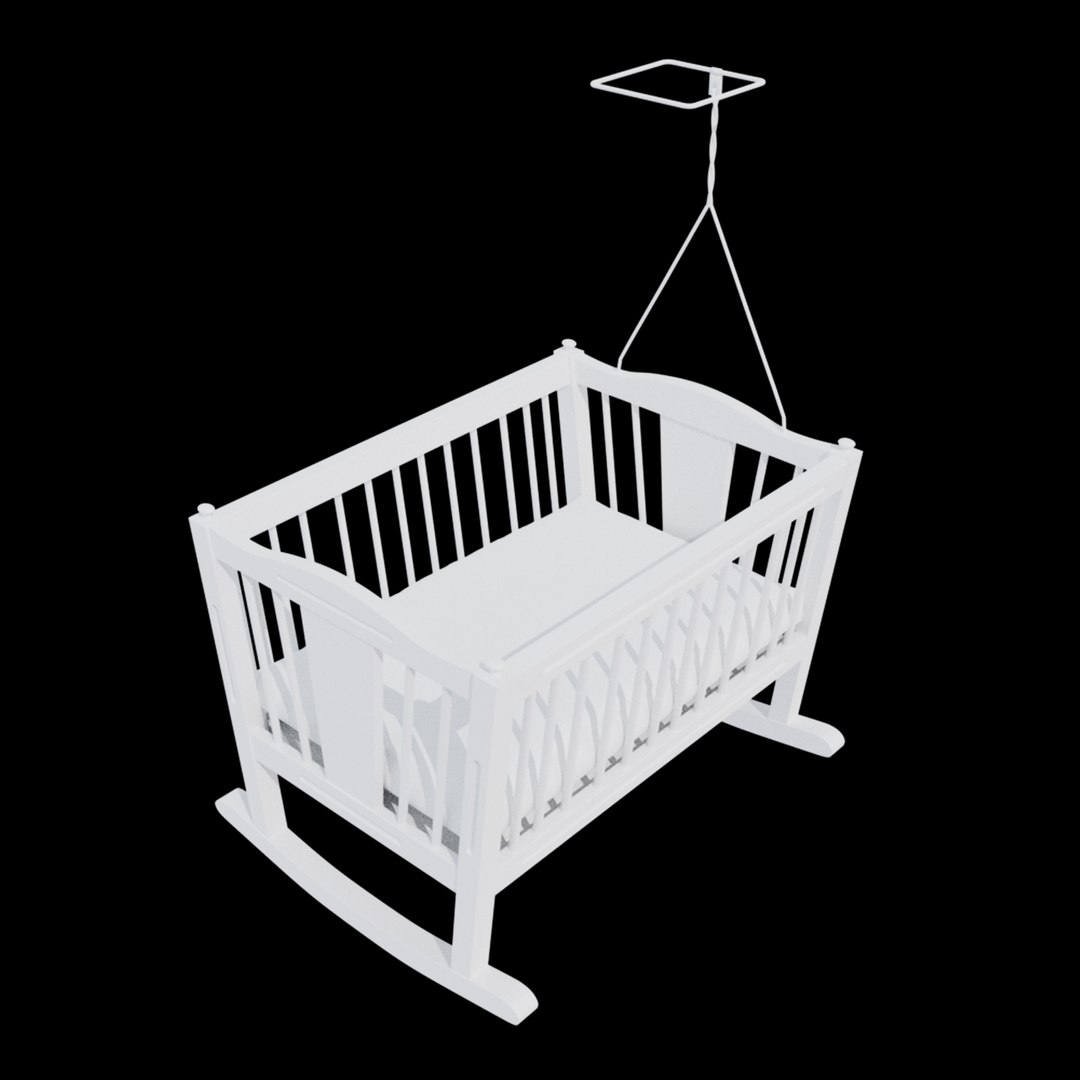 Wooden Baby Cot Wood 3D Model - TurboSquid 1597553