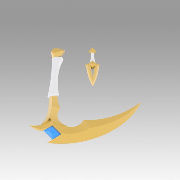 리그 오브 레전드 LOL KDA Akali Double Sickle Cosplay Weapon Prop 3D 모델 ...