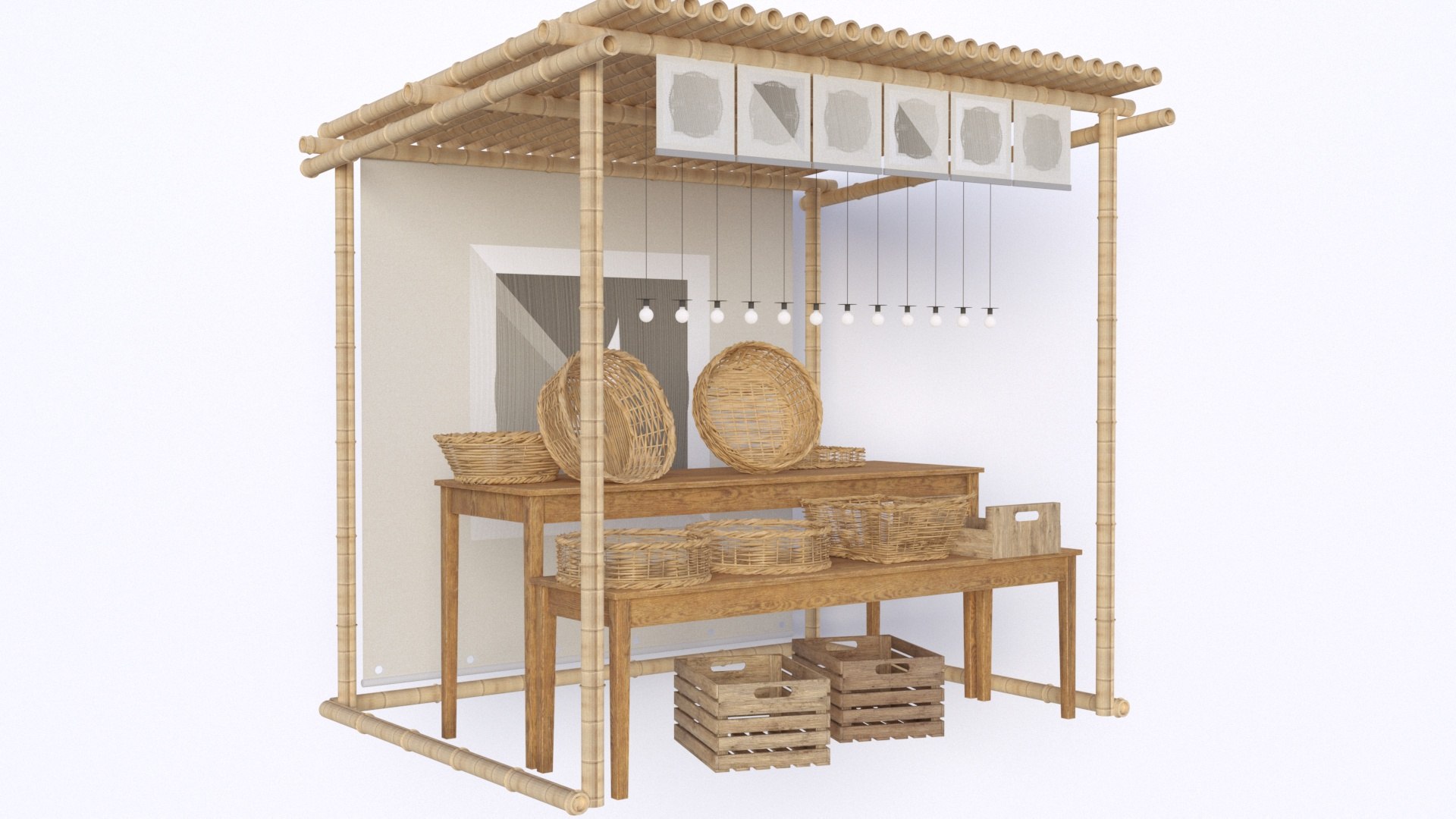 3D Market Vendor Stands Collection 2 Model - TurboSquid 2195703