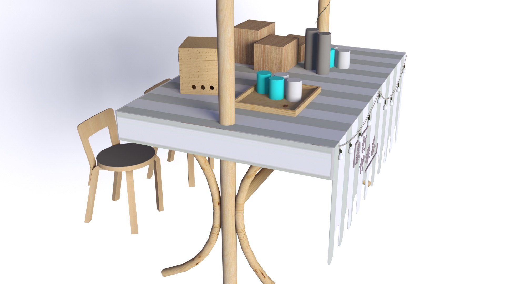 3D Market Vendor Stands Collection 2 Model - TurboSquid 2195703