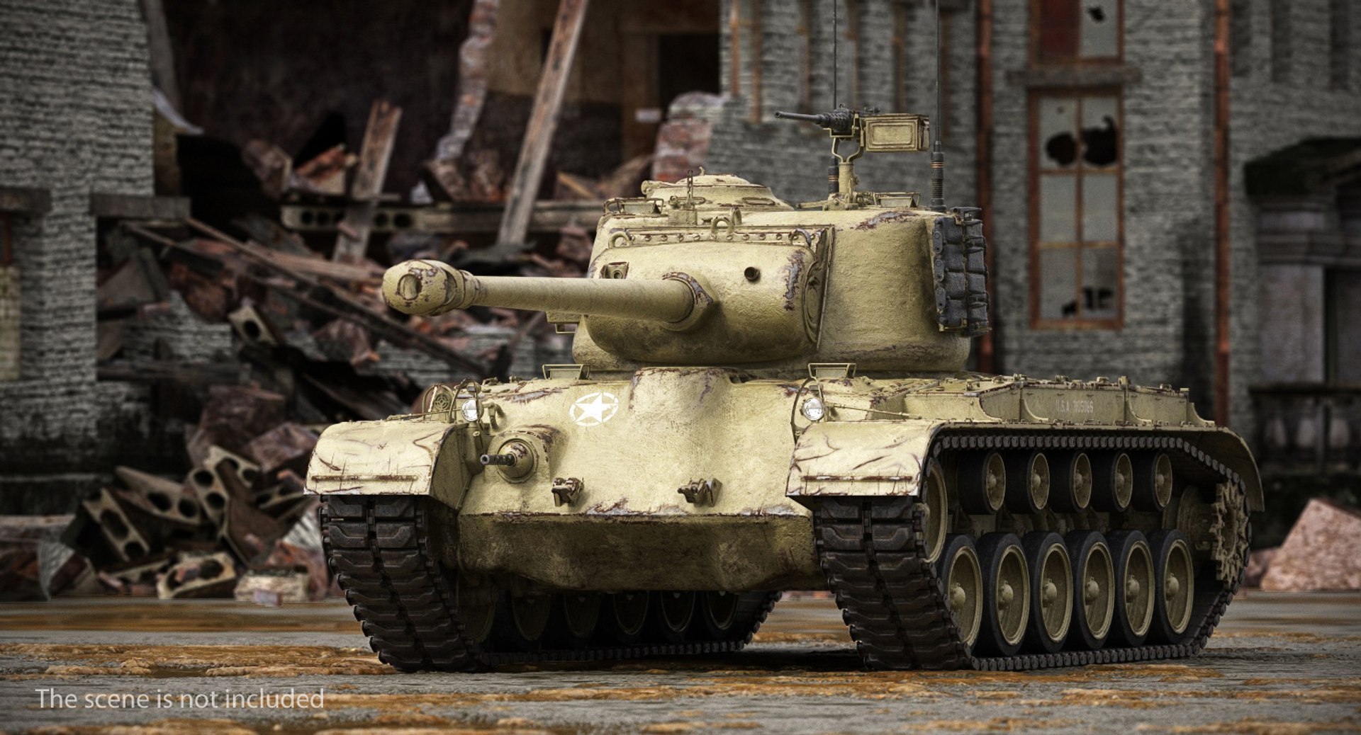 Medium Tank Pershing M26 3D Model - TurboSquid 1314181