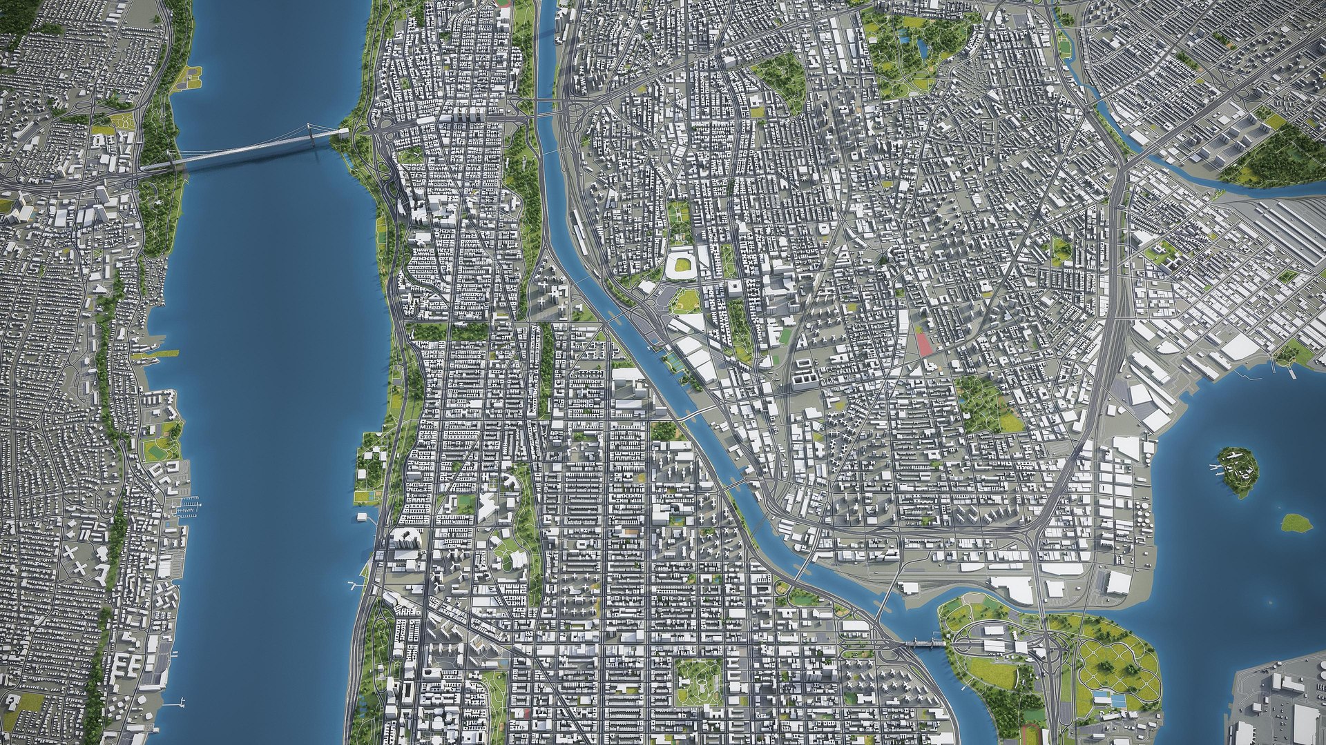 Manhattan Surrounding 3D Model - TurboSquid 1483102