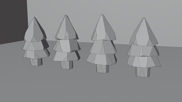 3D Low Poly Fir Trees - Four Season Pack 1 - TurboSquid 1967059