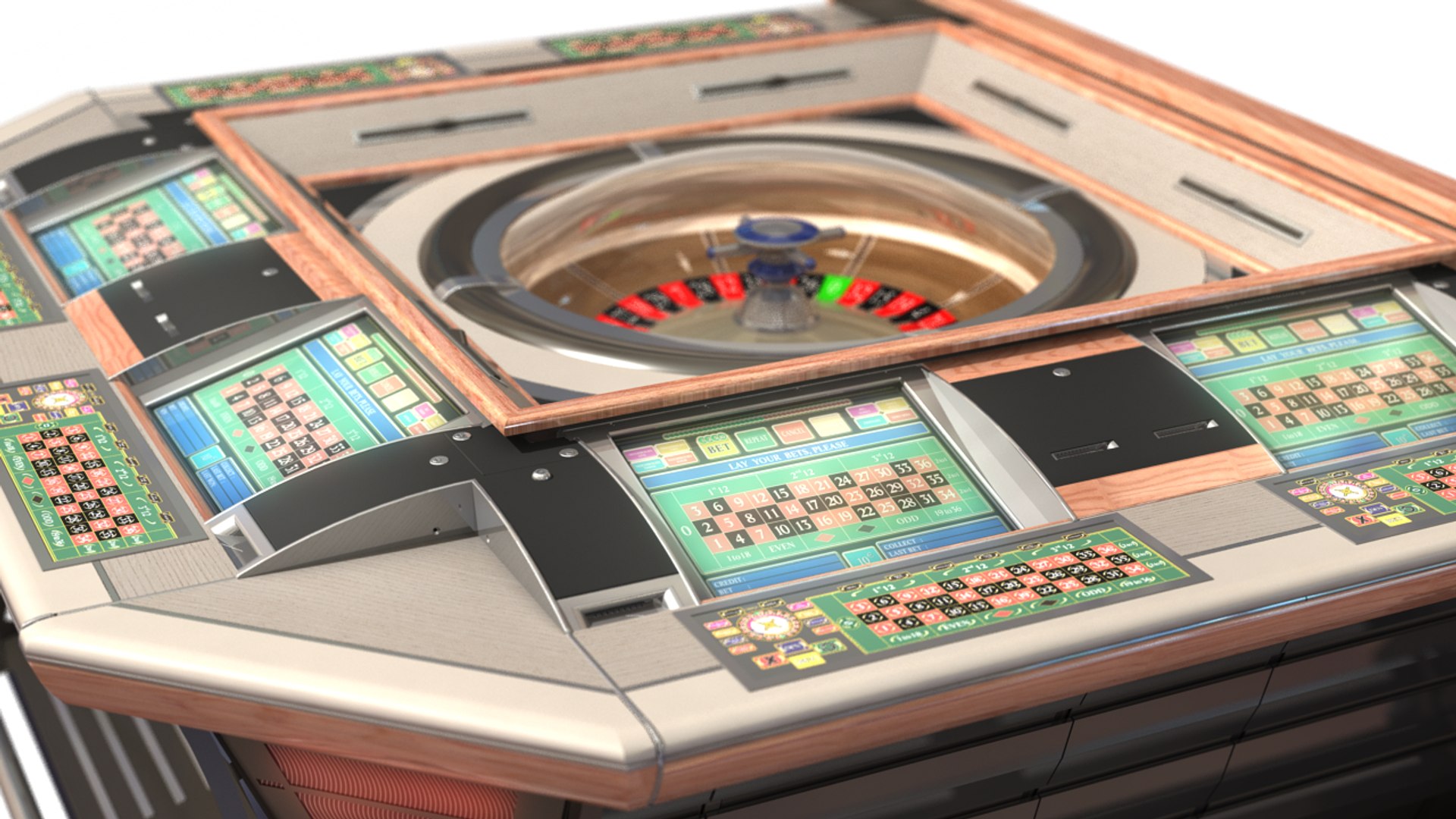 Electronic Roulette Casino 6 3d Model