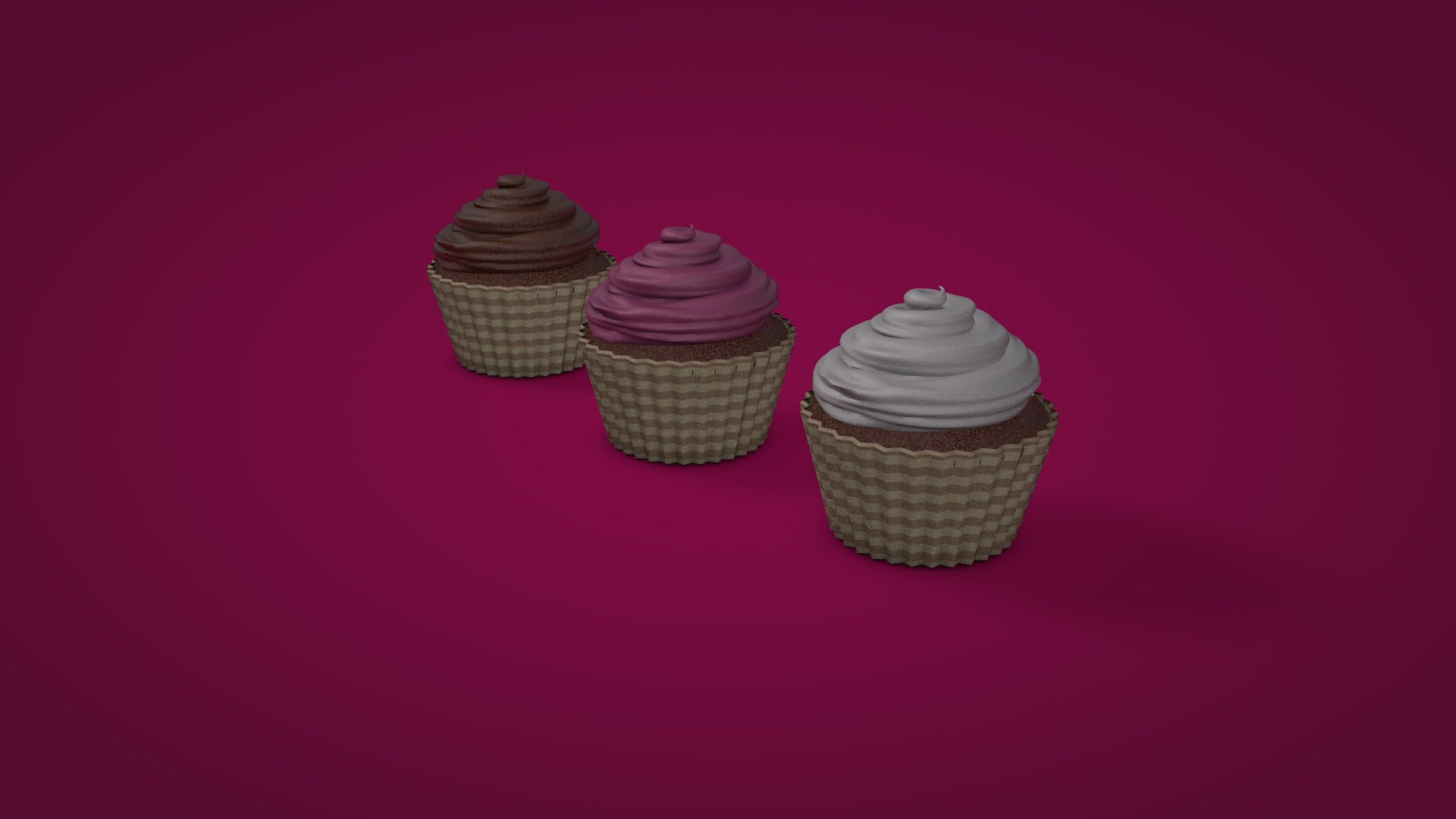 Cupcakes Cream Render 3d 3ds