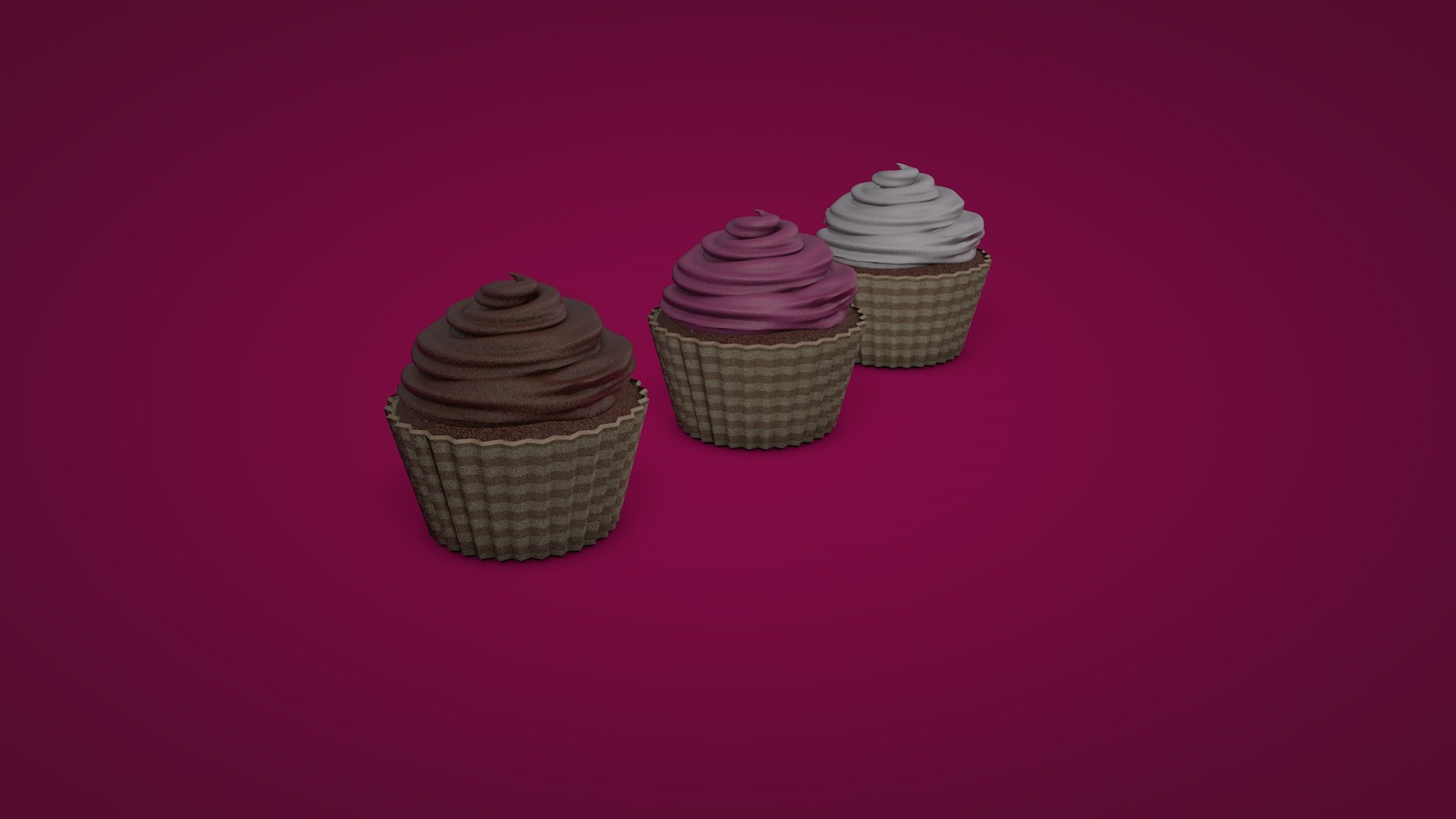 Cupcakes Cream Render 3d 3ds
