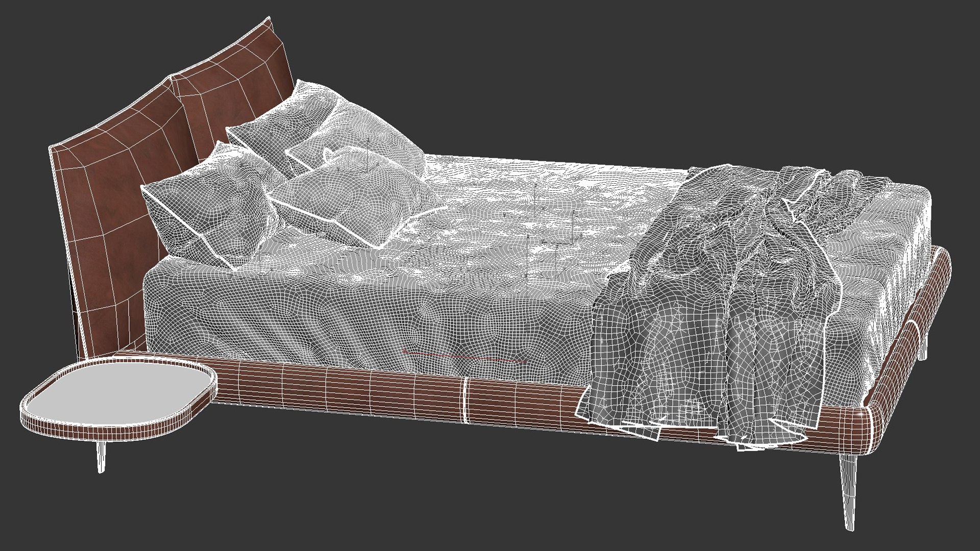 Presotto Siena Double Leather Bed 3D Model - TurboSquid 2378901