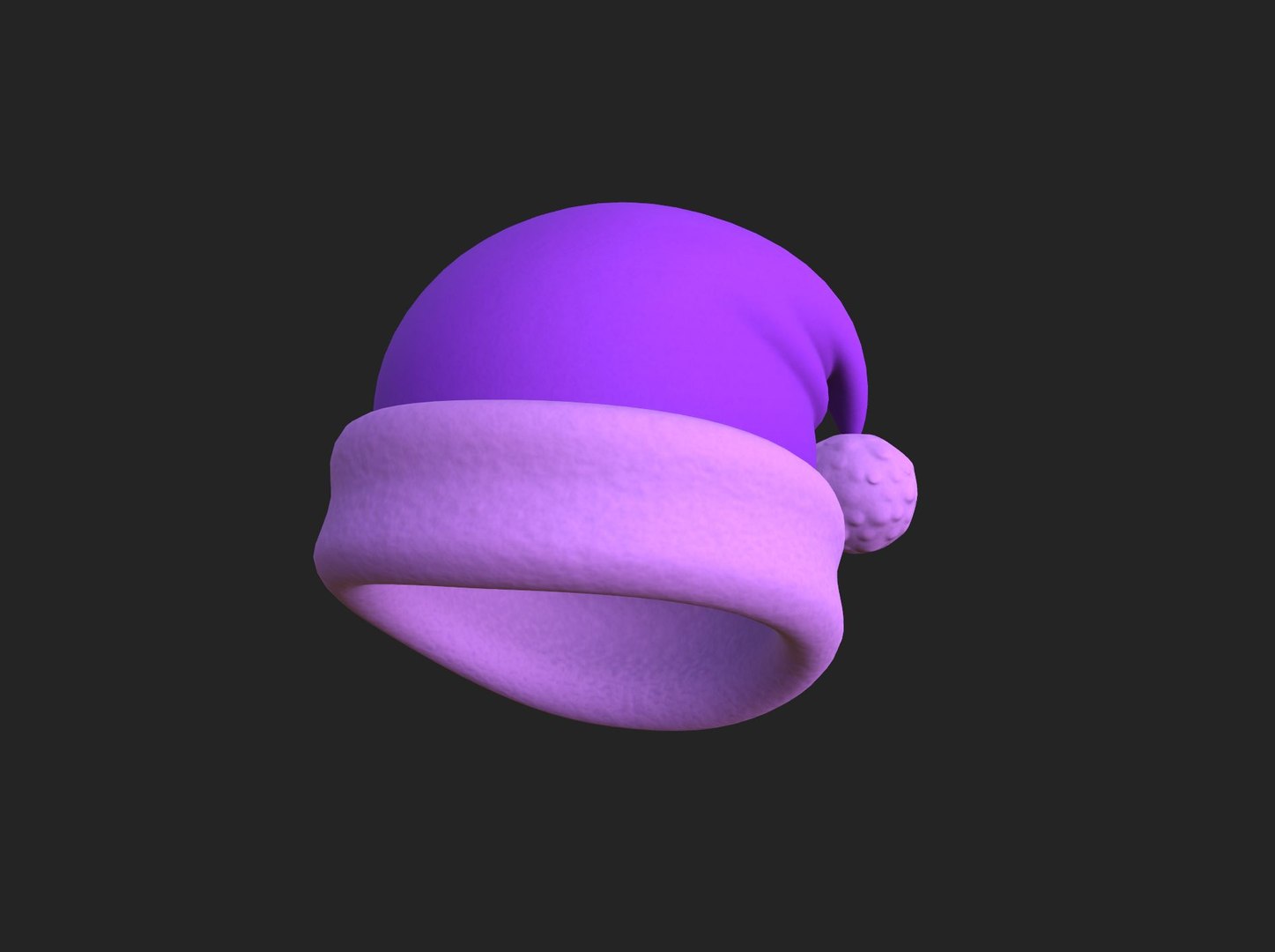 3D Model Hat058 Purple Nightcap - TurboSquid 2337684