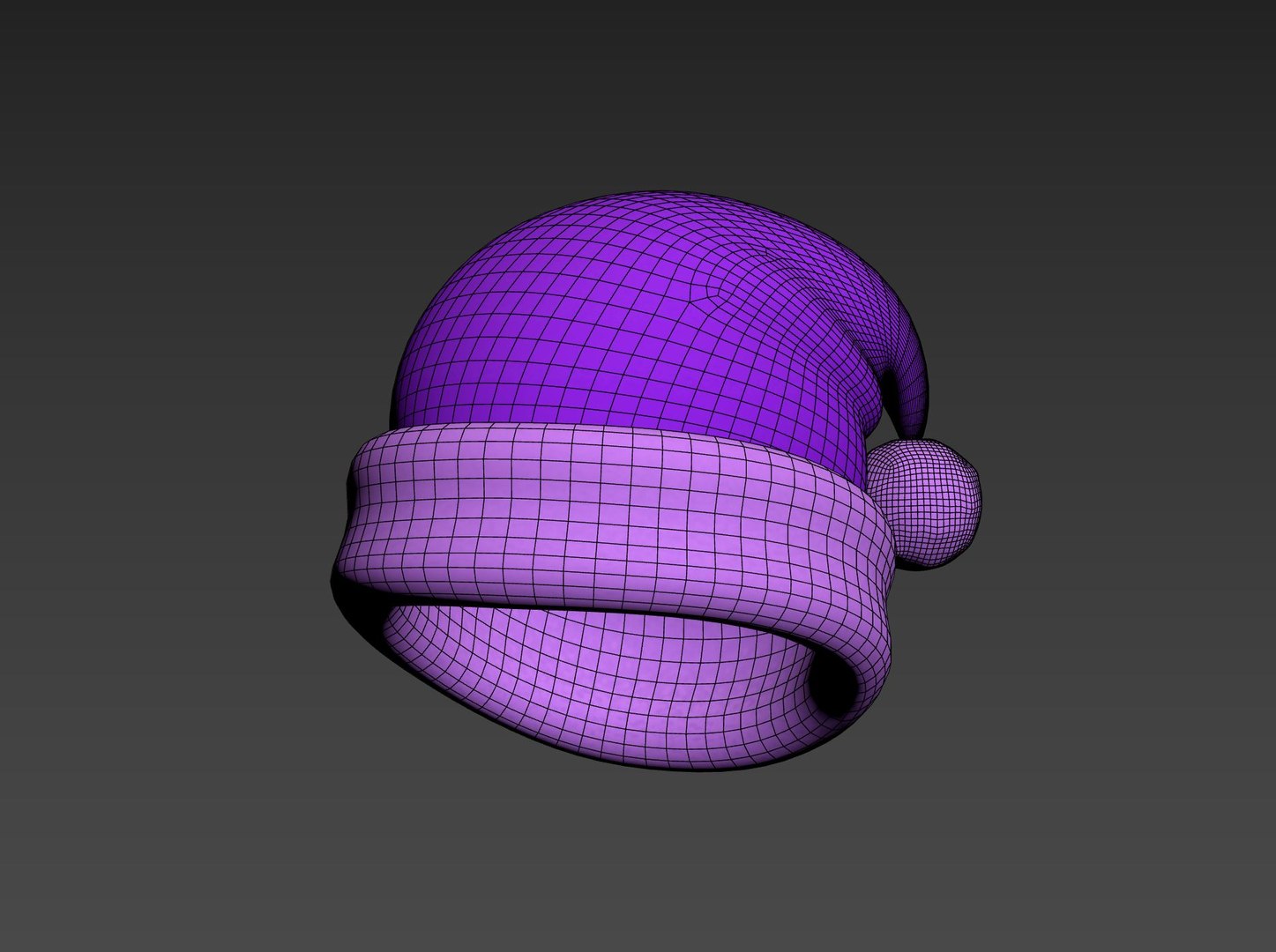 3D Model Hat058 Purple Nightcap - TurboSquid 2337684