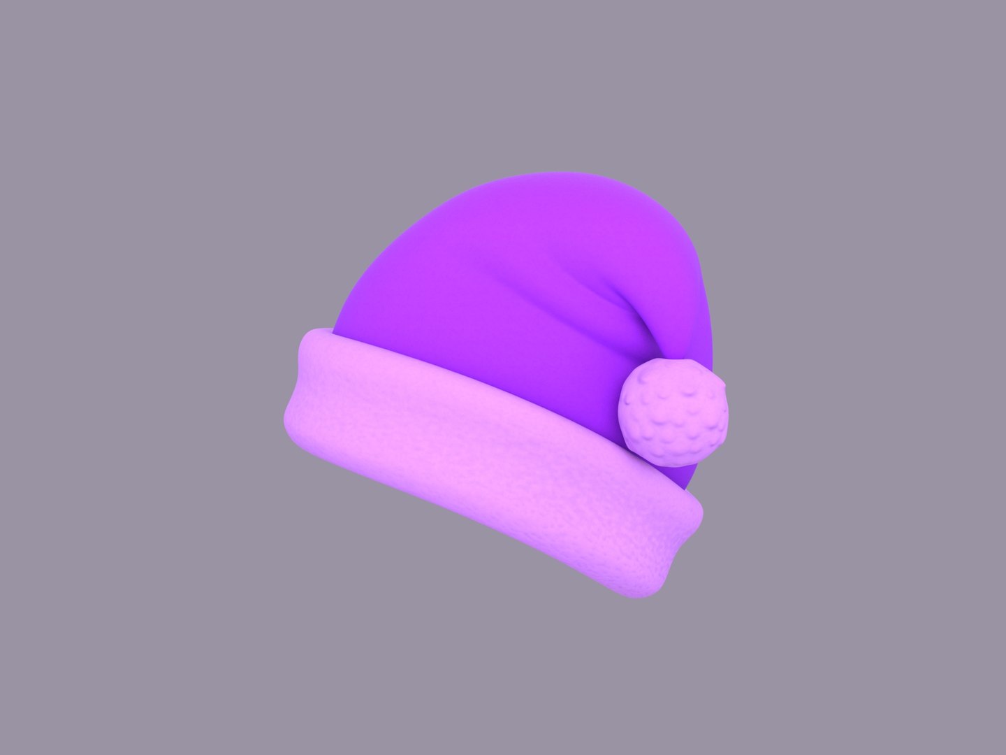 3D Model Hat058 Purple Nightcap - TurboSquid 2337684
