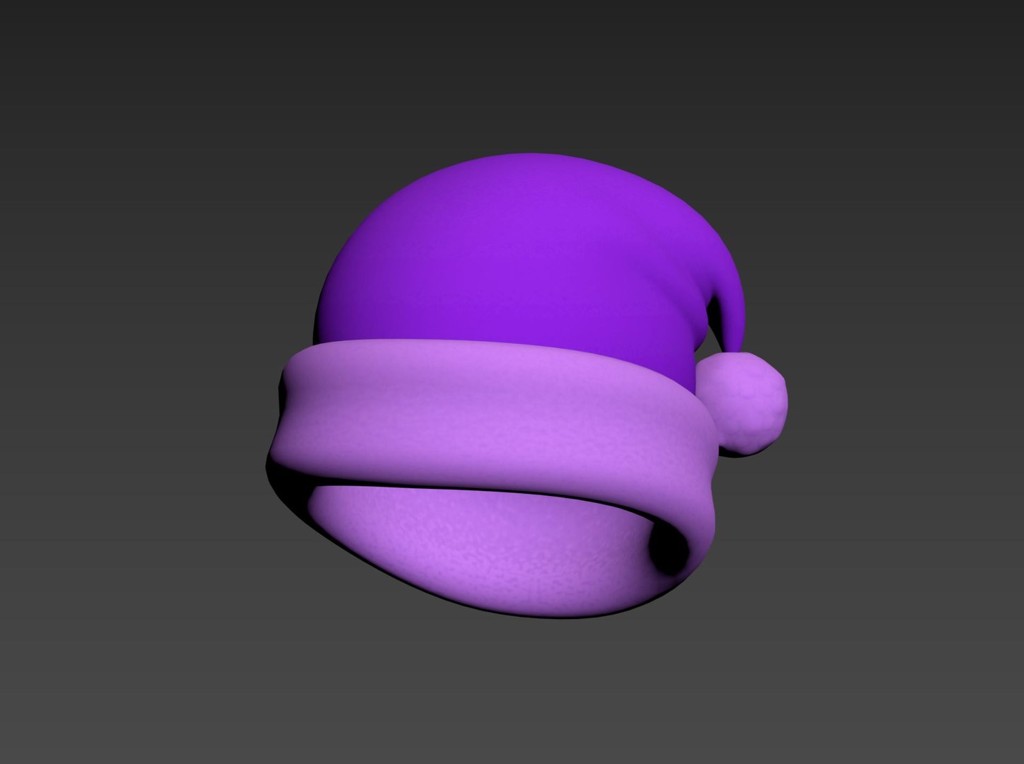 3D Model Hat058 Purple Nightcap - TurboSquid 2337684