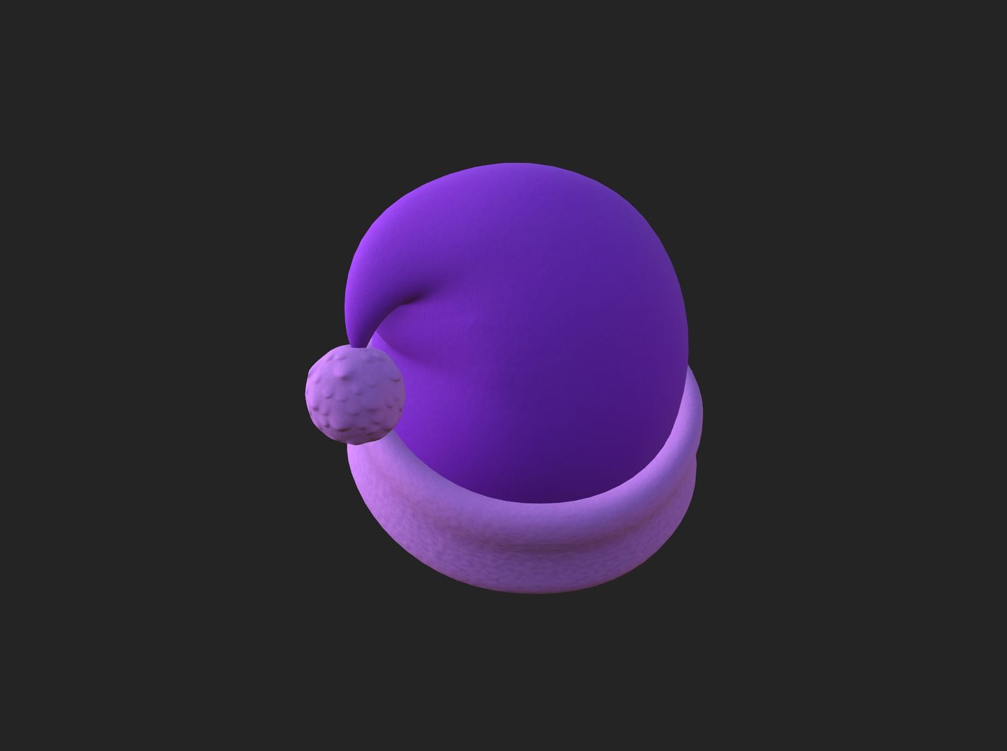 3D Model Hat058 Purple Nightcap - TurboSquid 2337684