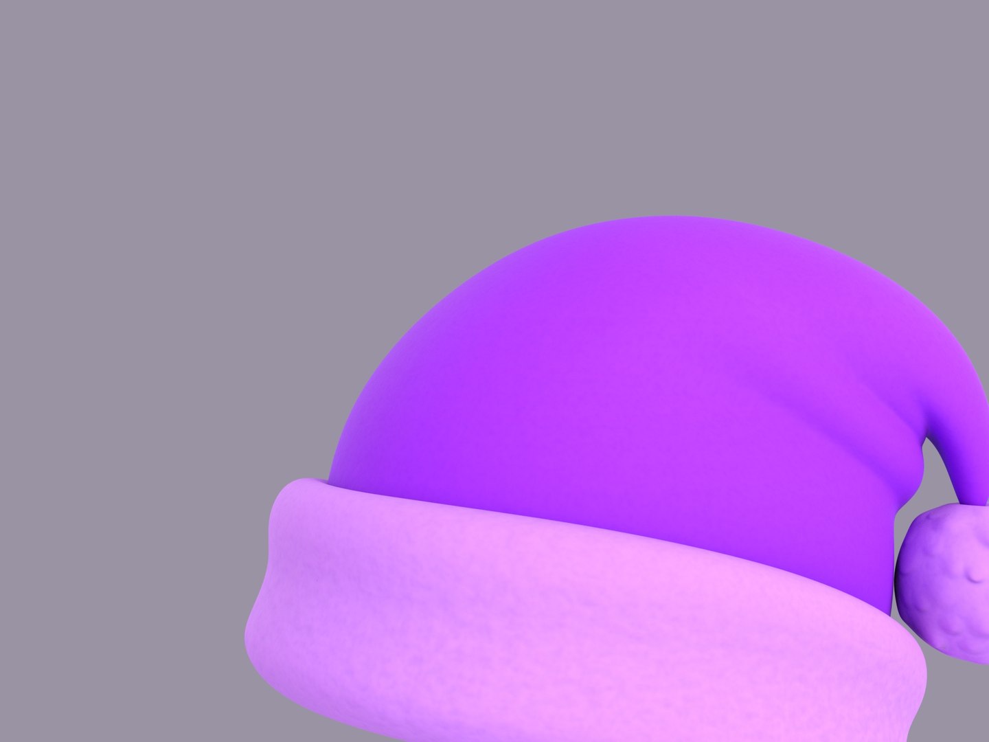 3D Model Hat058 Purple Nightcap - TurboSquid 2337684