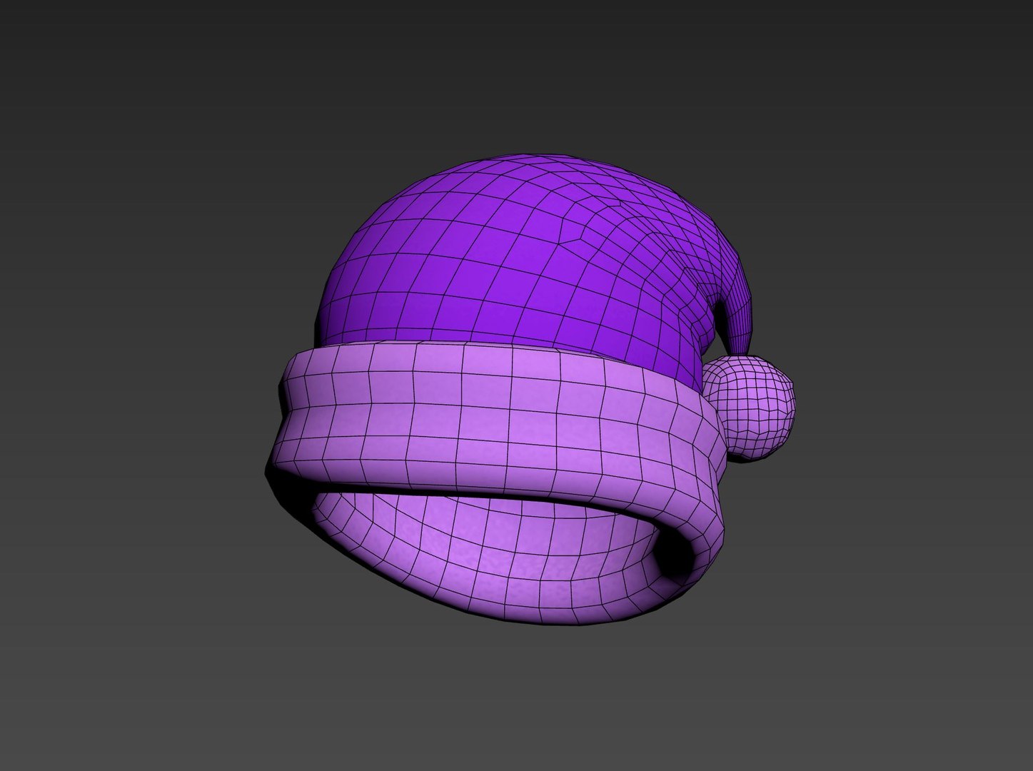 3D Model Hat058 Purple Nightcap - TurboSquid 2337684