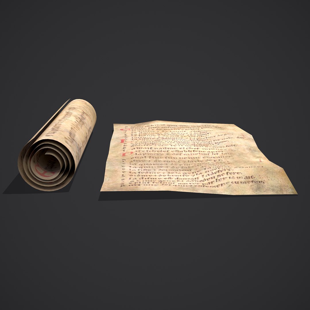 3D Chanson de Roland Page and Scroll - TurboSquid 1731665