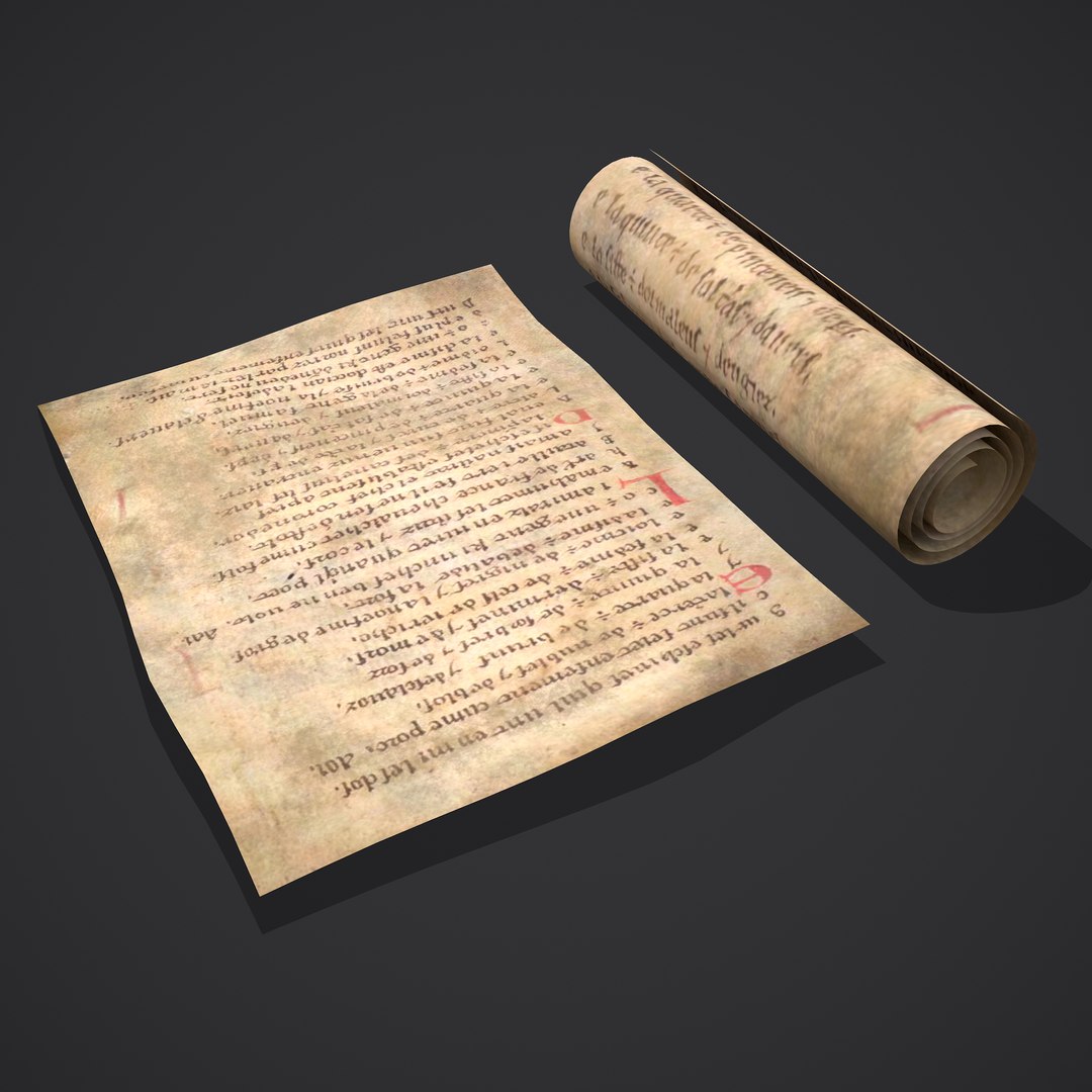 3D Chanson de Roland Page and Scroll - TurboSquid 1731665