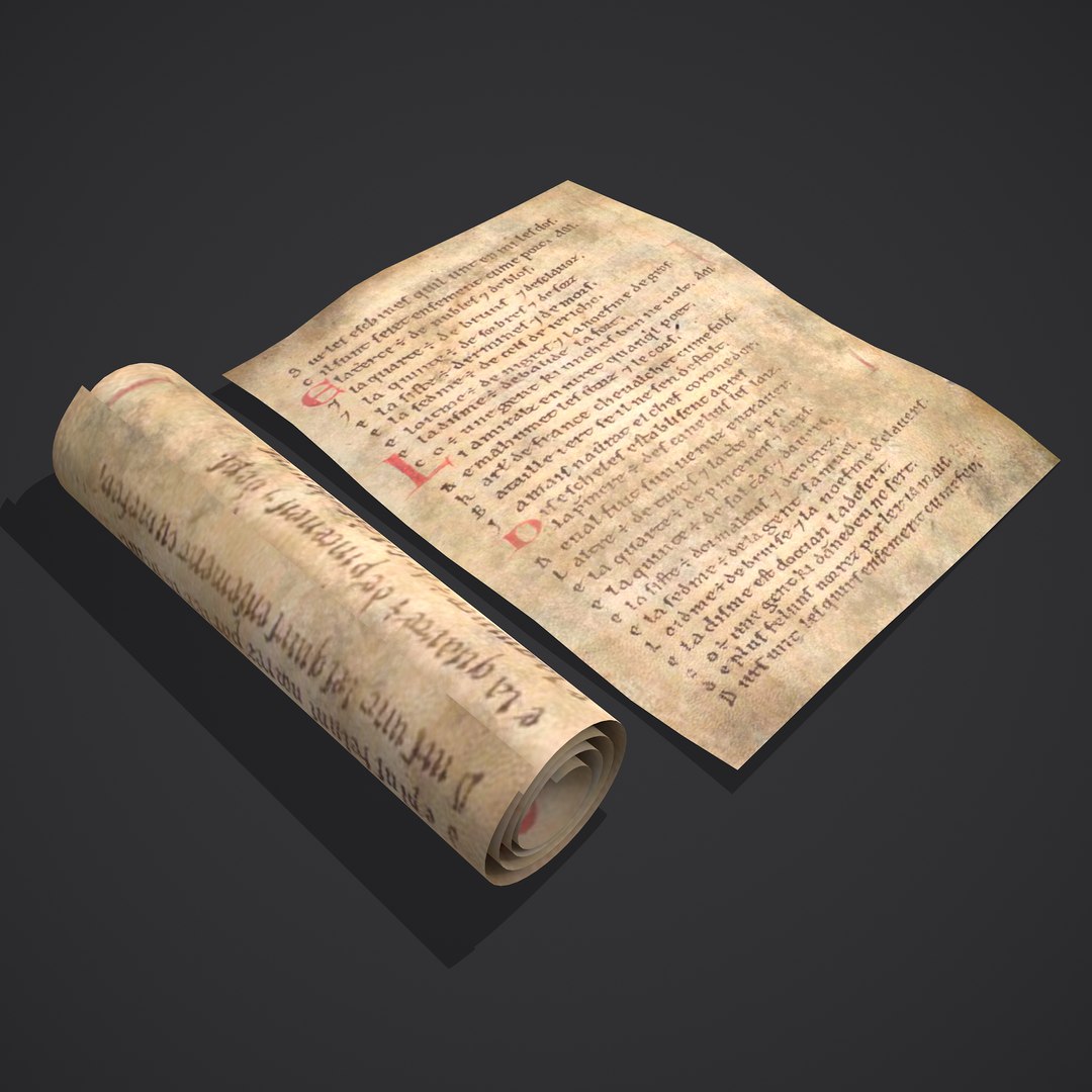 3D Chanson de Roland Page and Scroll - TurboSquid 1731665