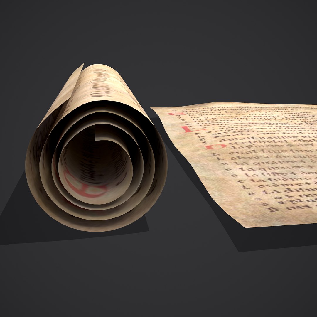 3D Chanson de Roland Page and Scroll - TurboSquid 1731665