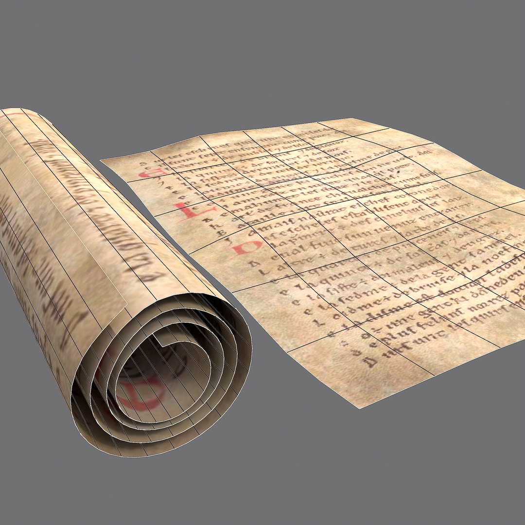 3D Chanson de Roland Page and Scroll - TurboSquid 1731665