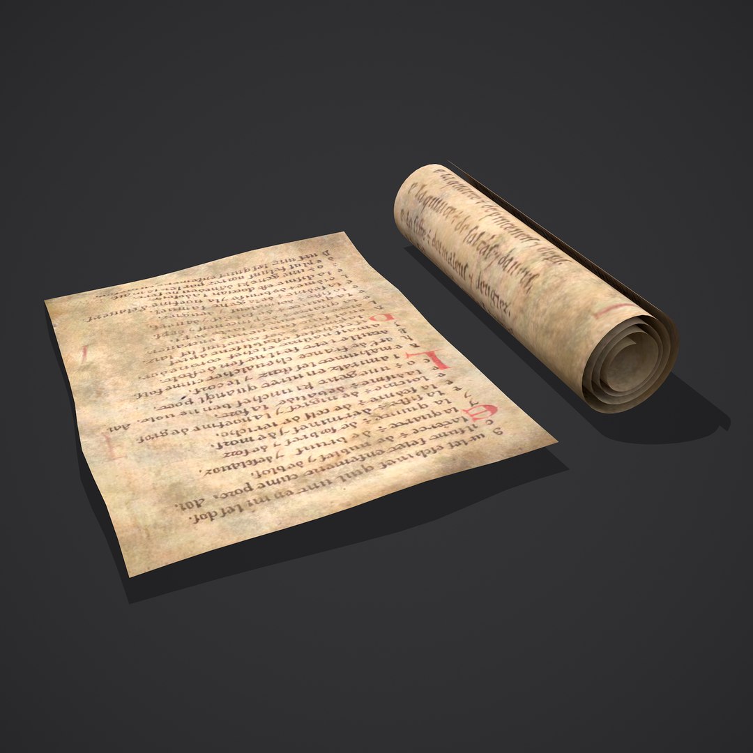 3D Chanson de Roland Page and Scroll - TurboSquid 1731665