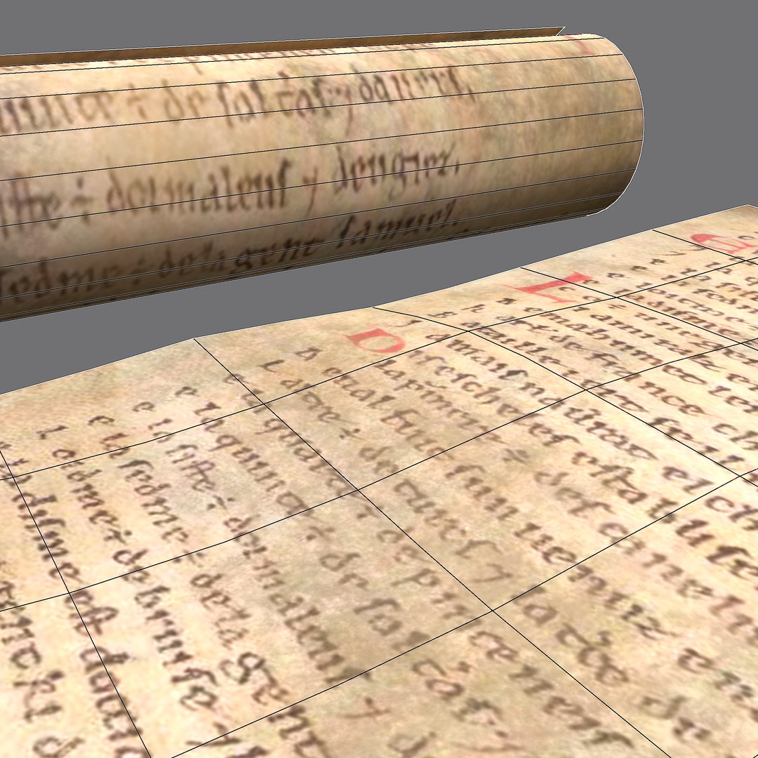 3D Chanson de Roland Page and Scroll - TurboSquid 1731665