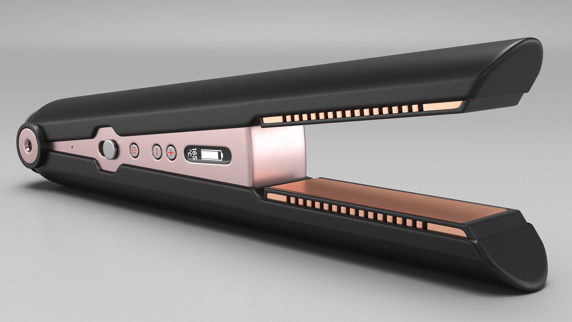 3D Hair Straightener Black Model - TurboSquid 2152658