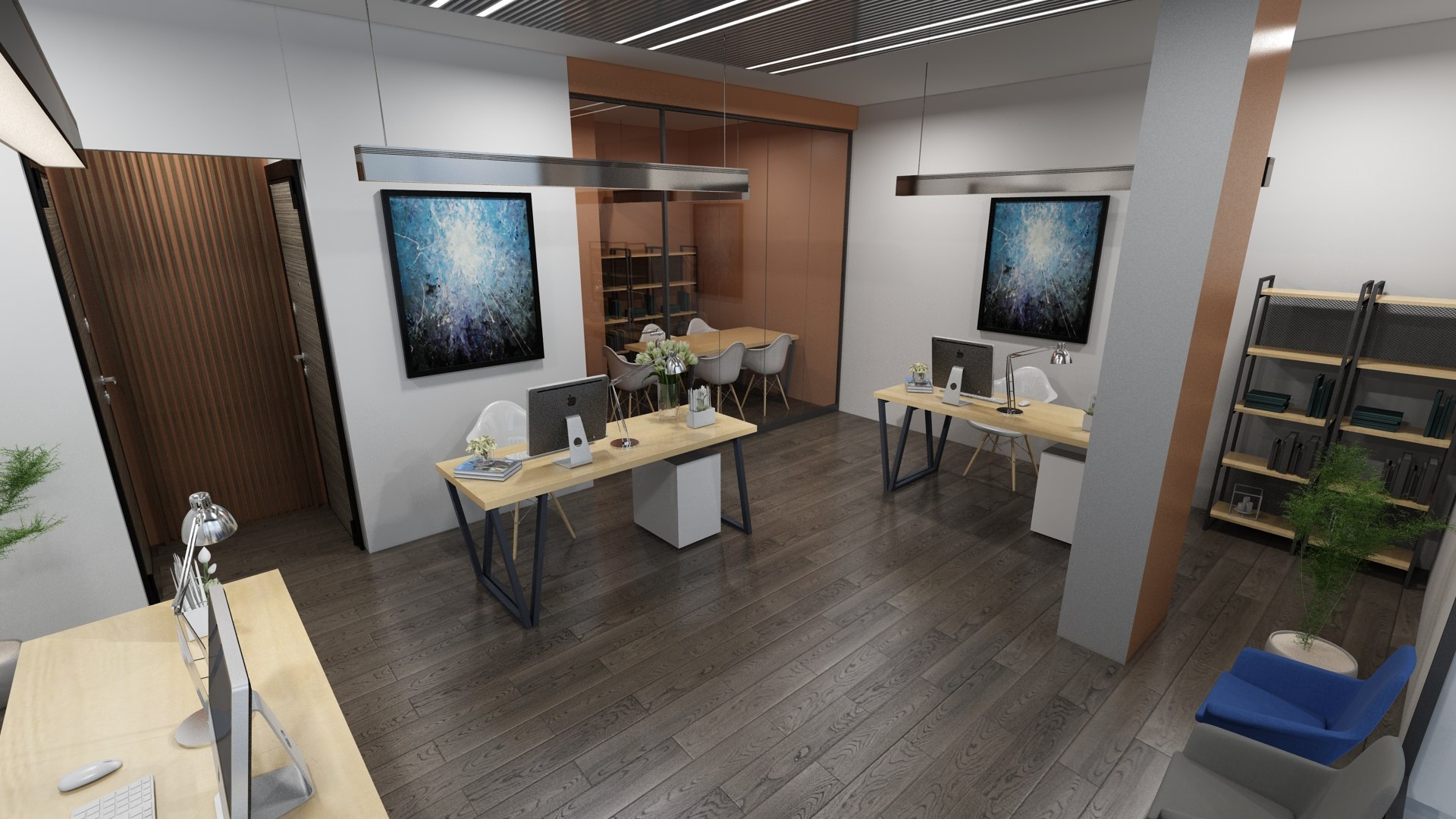 3D Model Office Interior Scene - TurboSquid 1446195