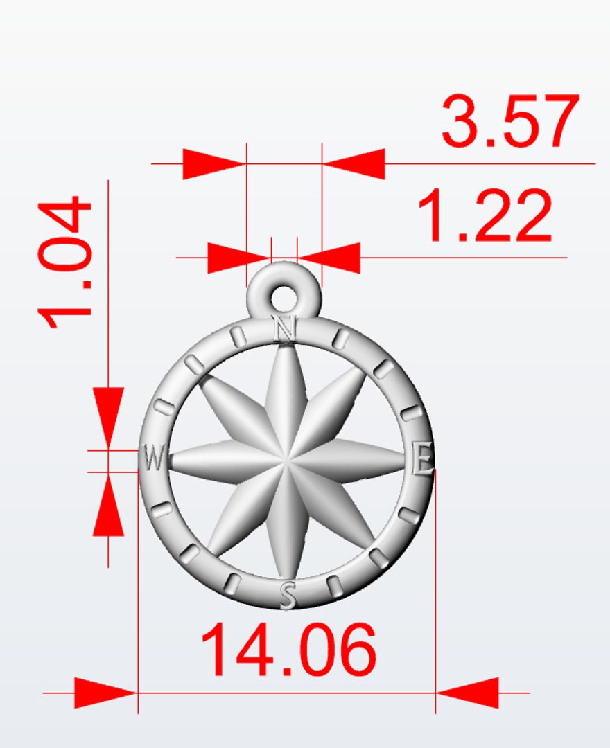 3D model Pendant Wind Rose - TurboSquid 2144937