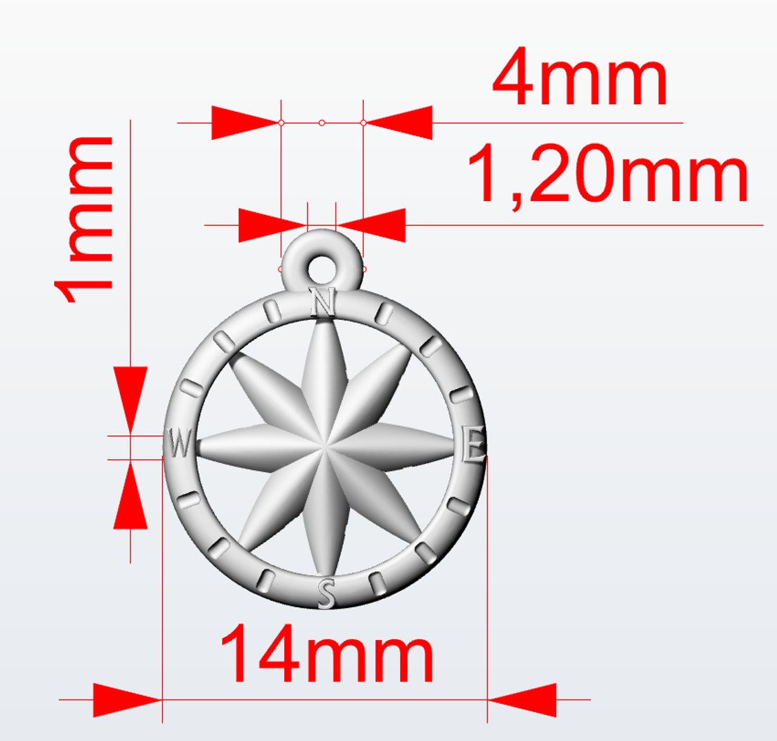 3D model Pendant Wind Rose - TurboSquid 2144937