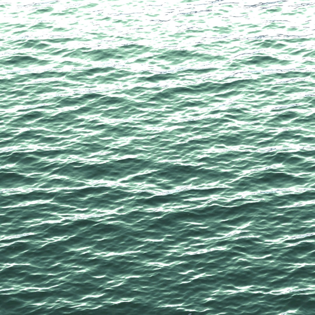 Animated Green Ocean Surface - Sea Wave With Cyclic Looped Animation 3D ...