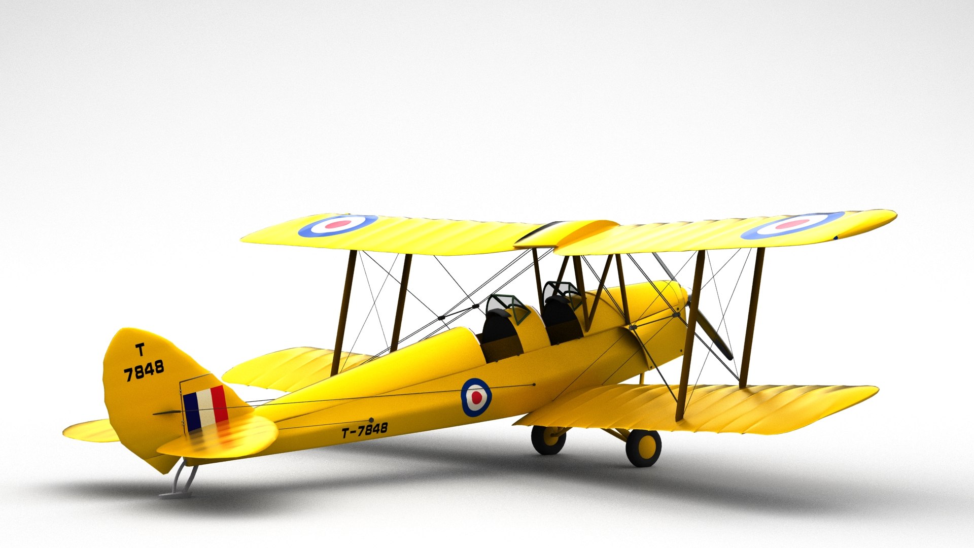 De Haviland 82A Tiger Moth 3D Model - TurboSquid 2056343