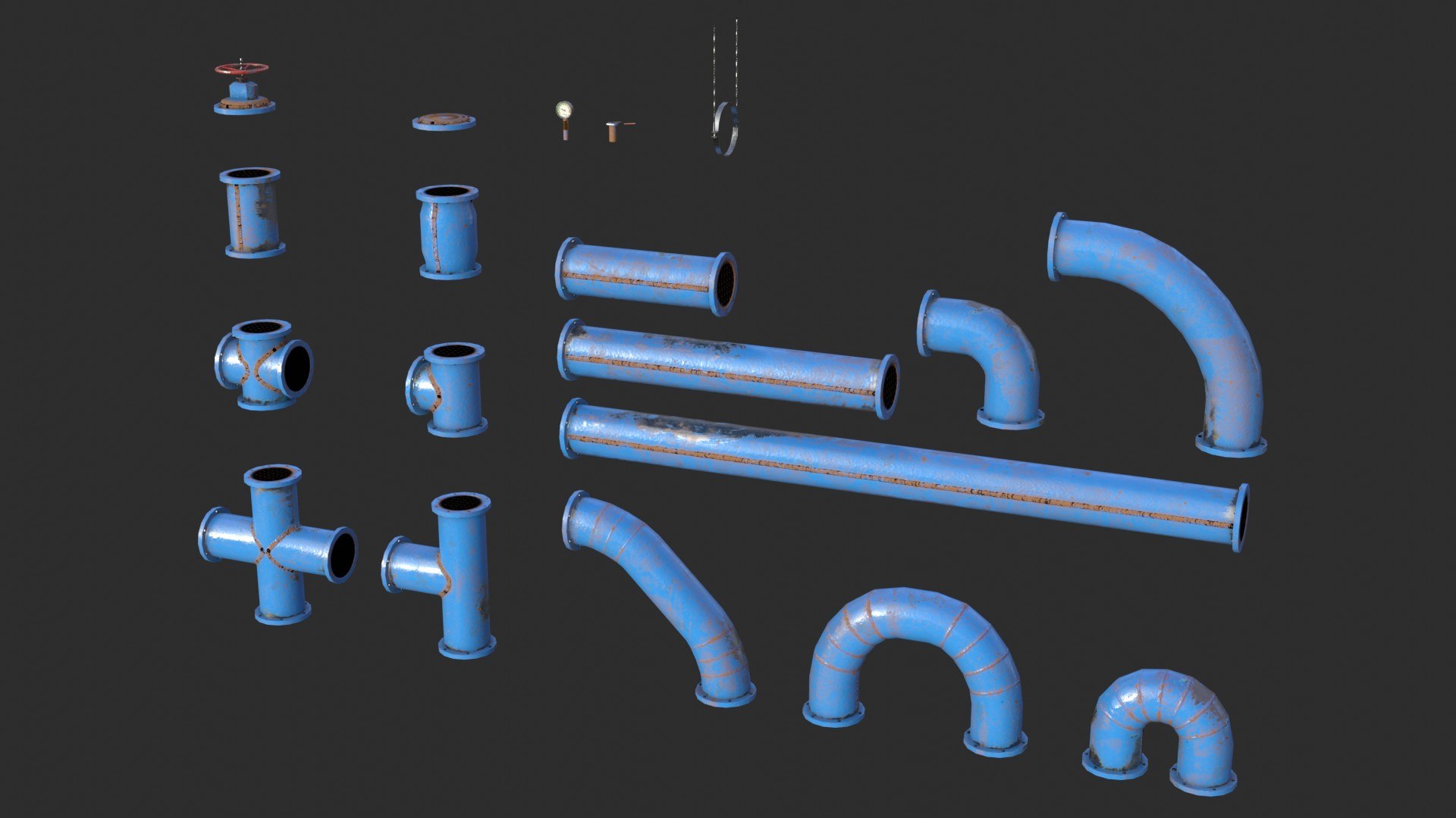 Modular Pipes 3D - TurboSquid 1588832