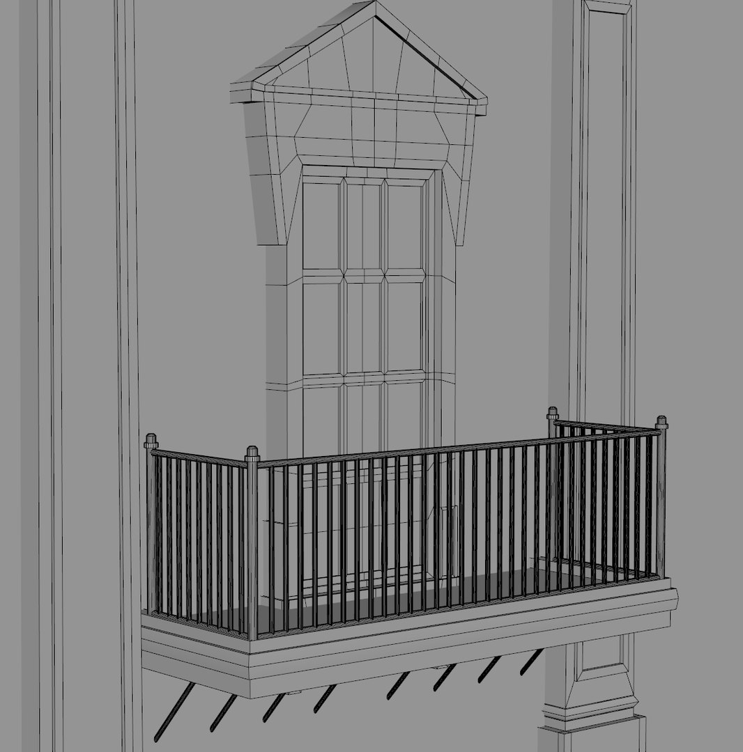 3D Window Terrace Classic - TurboSquid 1211641