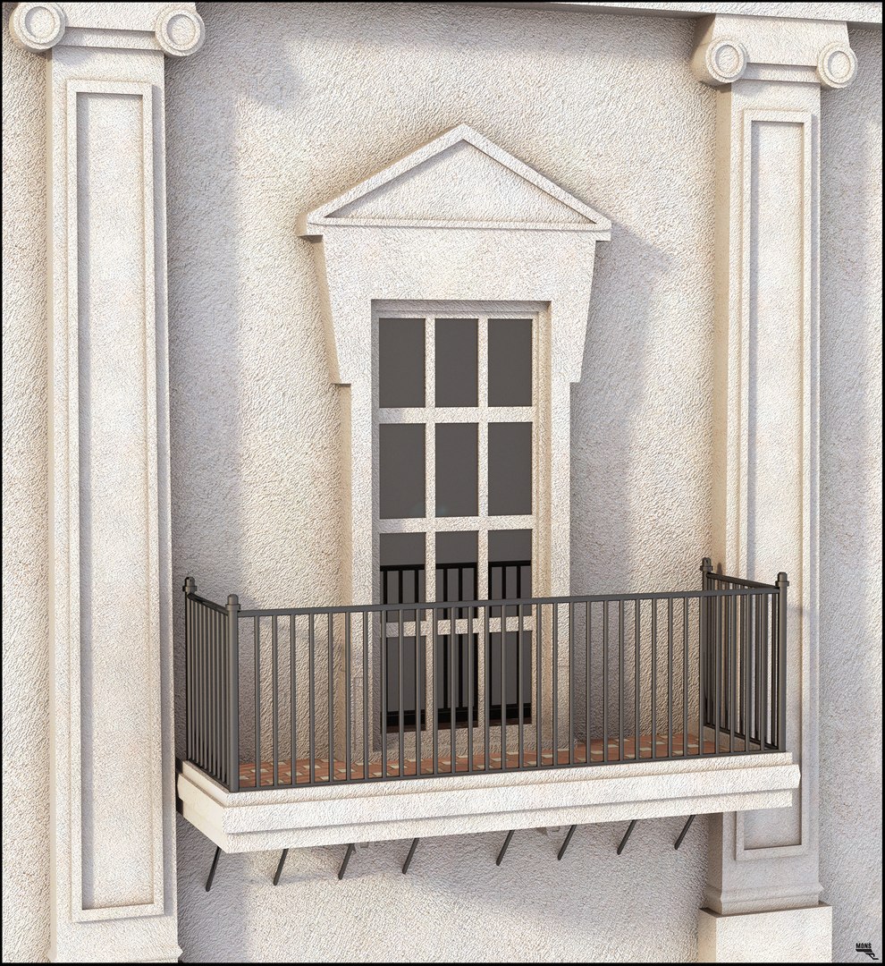 3D Window Terrace Classic - TurboSquid 1211641