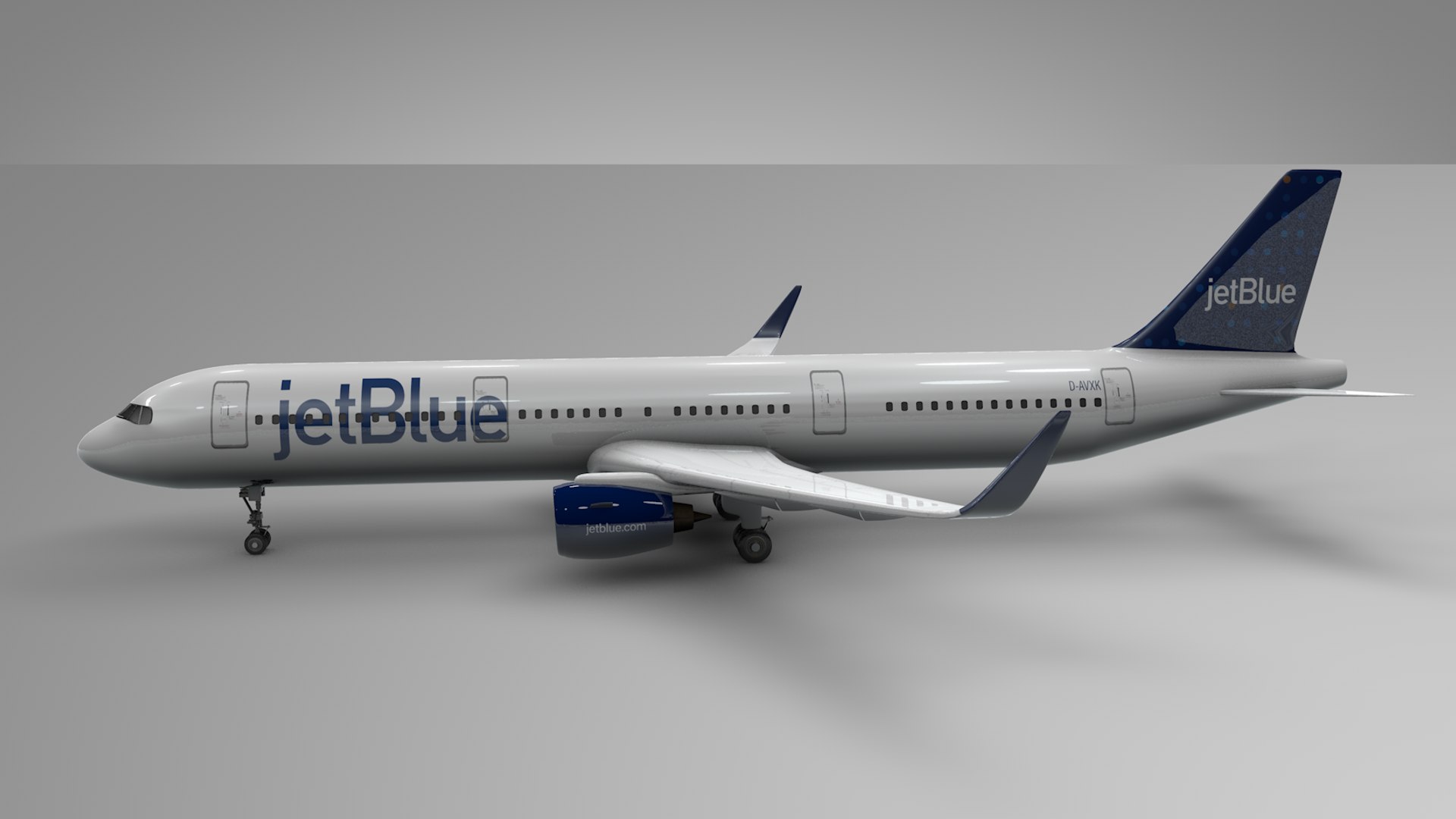 3D Airbus A321 Neo Jetblue - TurboSquid 1443156