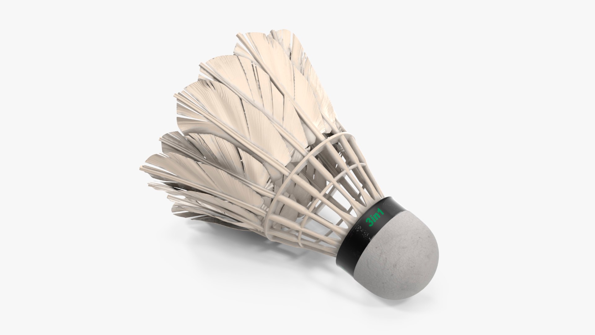 Feather Shuttlecock Old 3D Model - TurboSquid 2191852