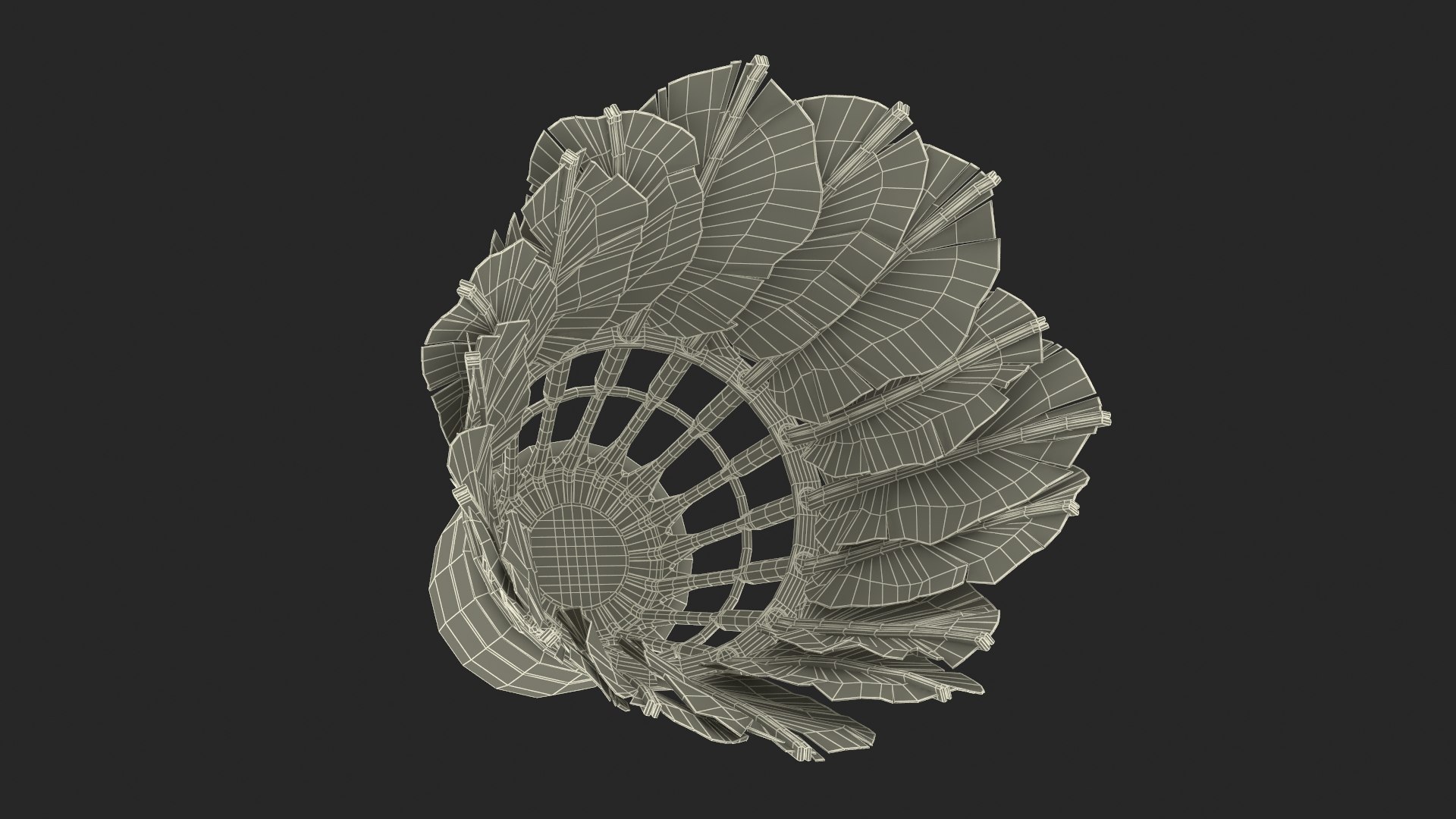 Feather Shuttlecock Old 3D Model - TurboSquid 2191852