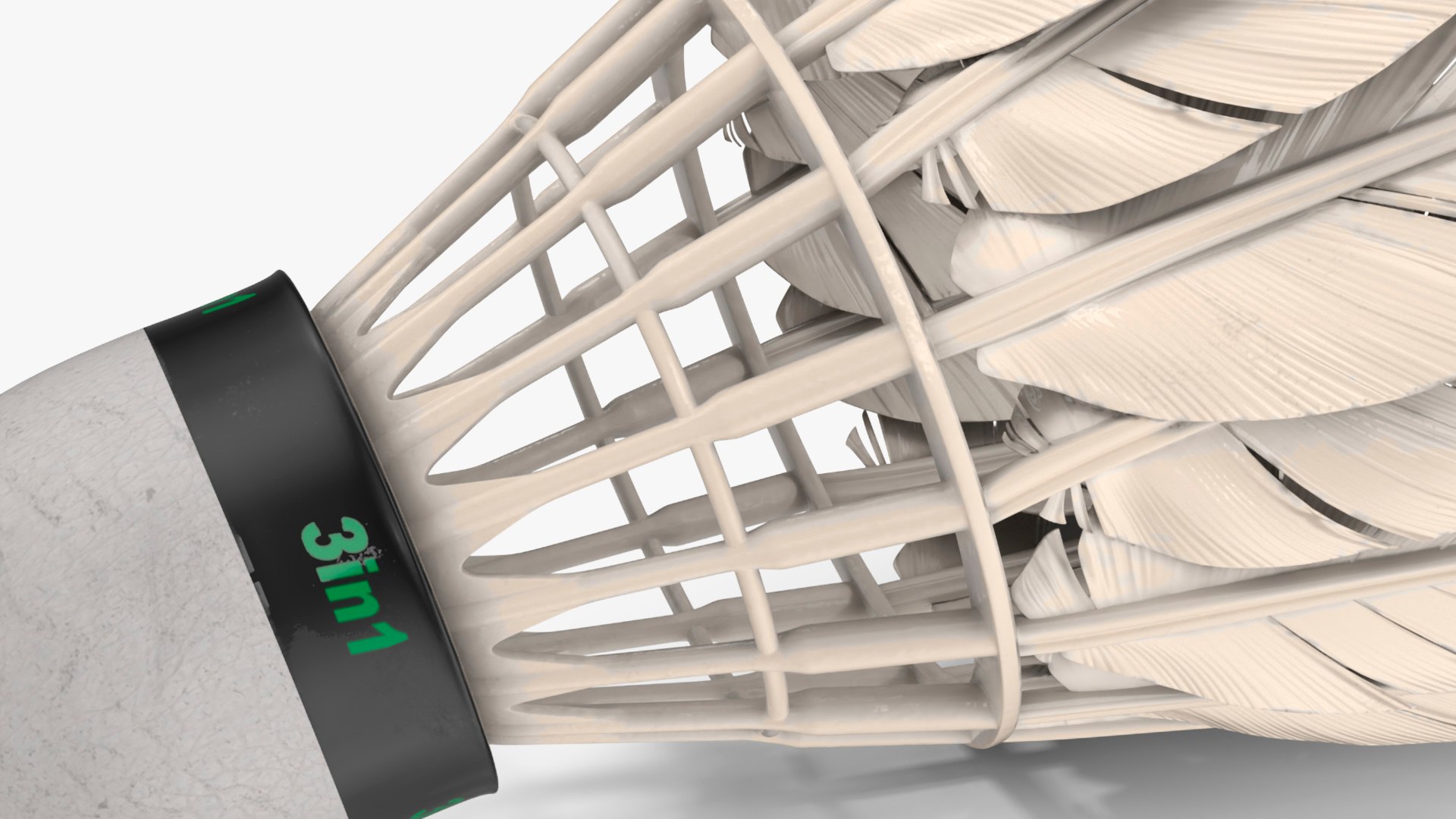 Feather Shuttlecock Old 3D Model - TurboSquid 2191852