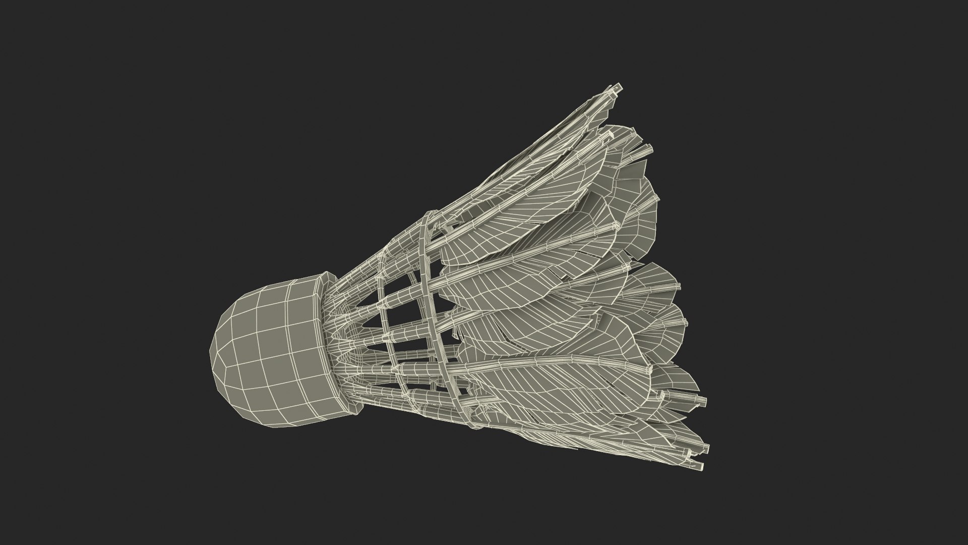 Feather Shuttlecock Old 3D Model - TurboSquid 2191852