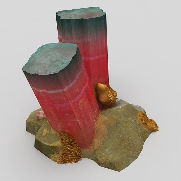 crystal modeled nature 3d model