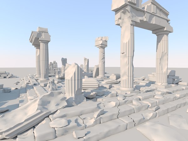3d greek ruins model