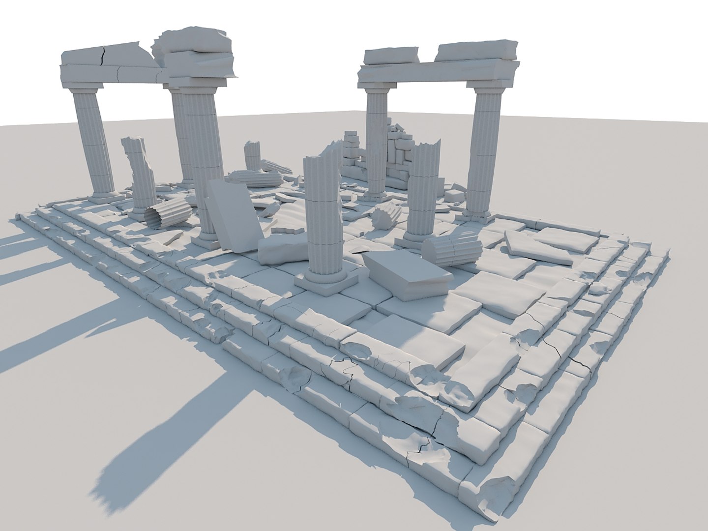 3d Greek Ruins Model