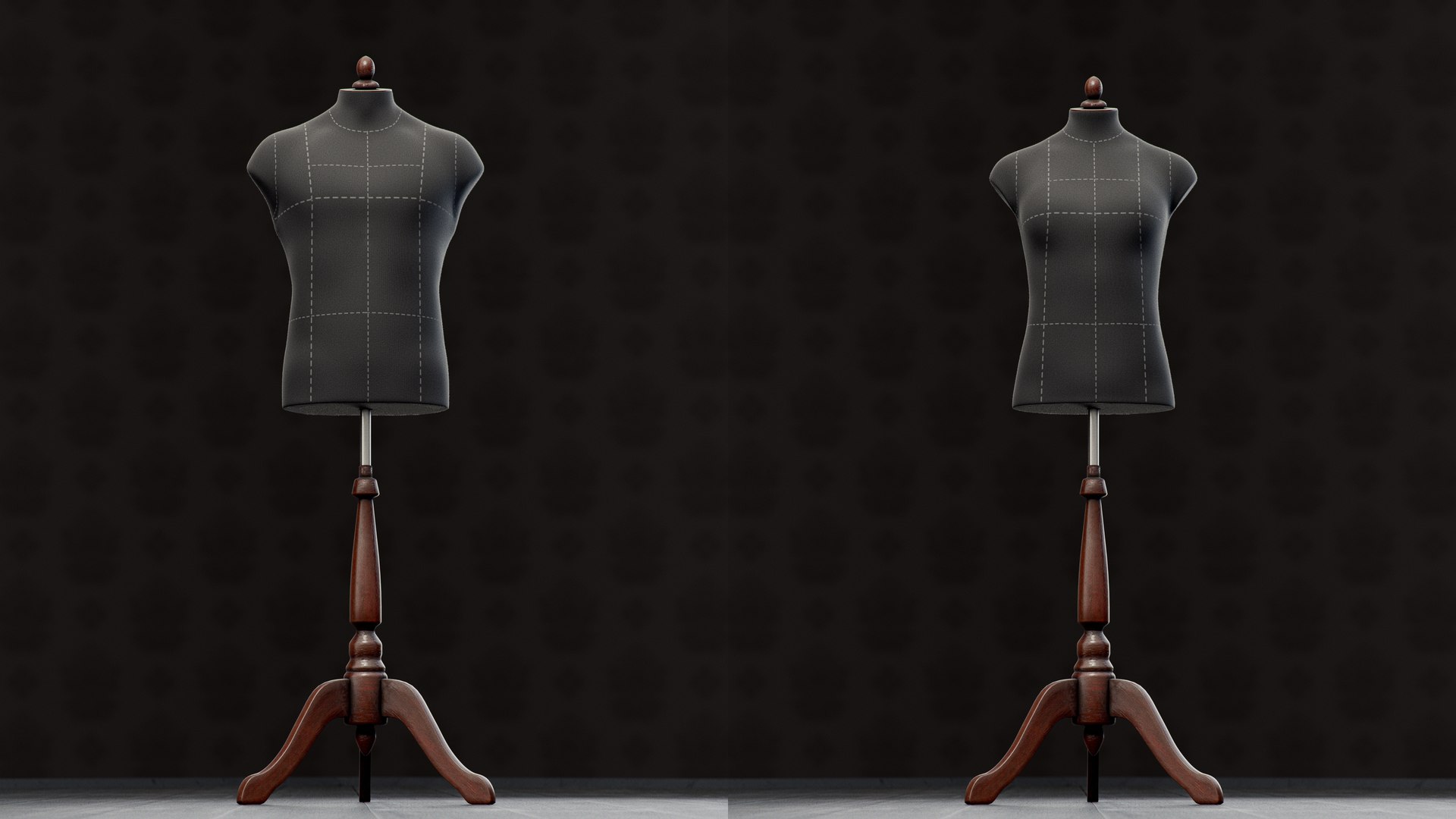 3D Mannequin Male And Female 3d Models For Clothes Presentation ...