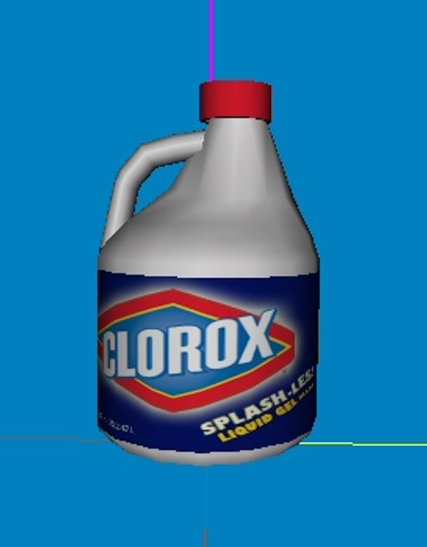 3d bleach bottle