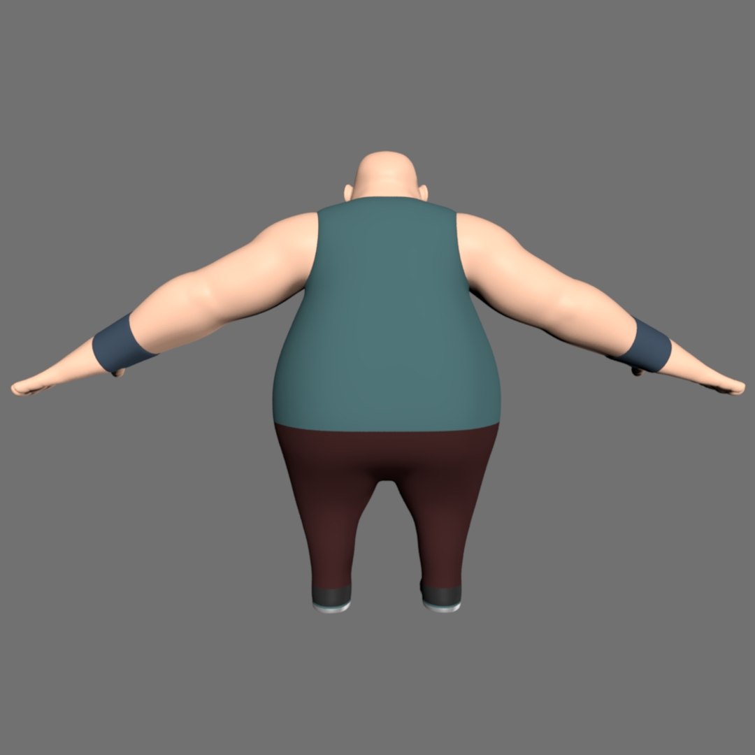 Fat male cartoon 3D model - TurboSquid 1225264