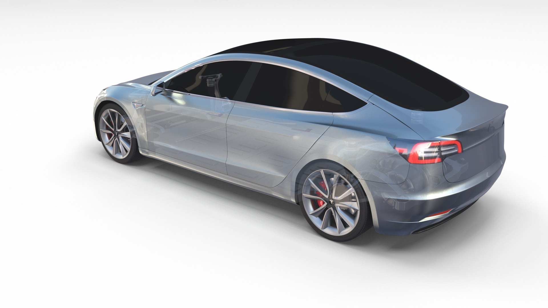 Tesla 3 Chassis 3D - TurboSquid 1565992