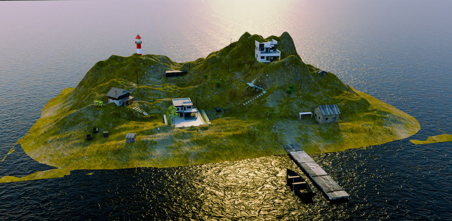 Isolated Island 3D Model - TurboSquid 2193240